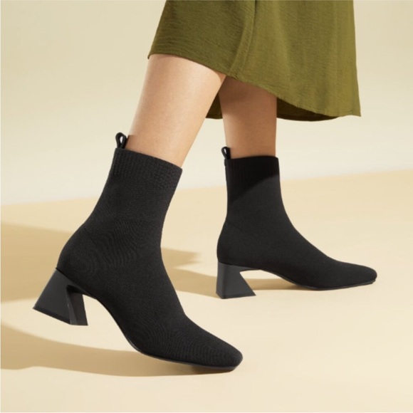 Vivaia | Shoes | Vivaia Black Knit Regina Pro Booties | Poshmark